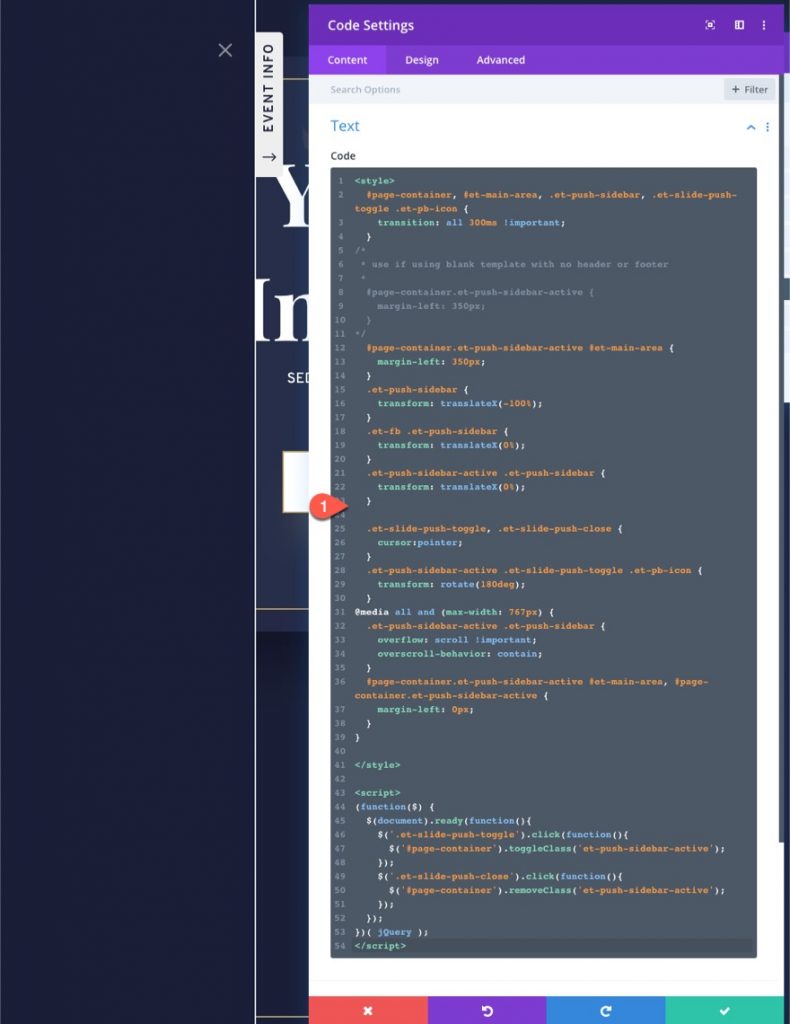 How to Create a Sliding Push Sidebar in Divi