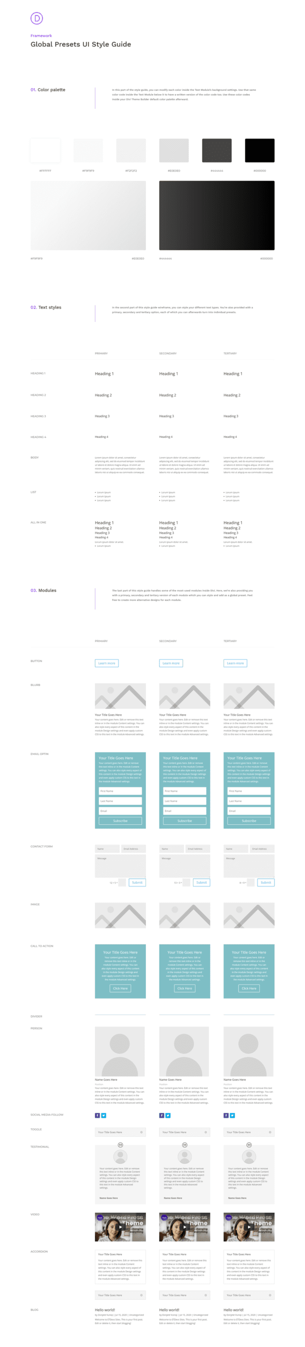 Setting up a Global Presets Style Guide for Your Next Divi Website ...