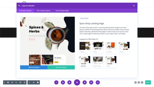 Get a FREE Spice Shop Layout Pack for Divi