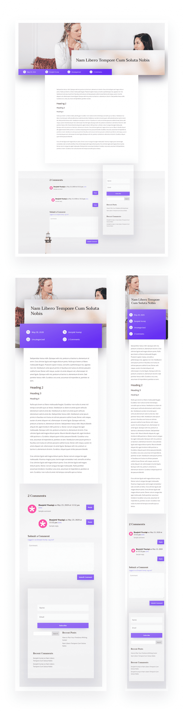 Download a FREE Blog Post Template for Divi's Psychologist Layout Pack