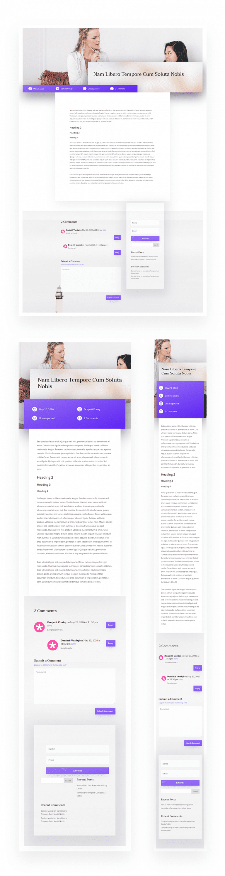 Download a FREE Blog Post Template for Divi's Psychologist Layout Pack