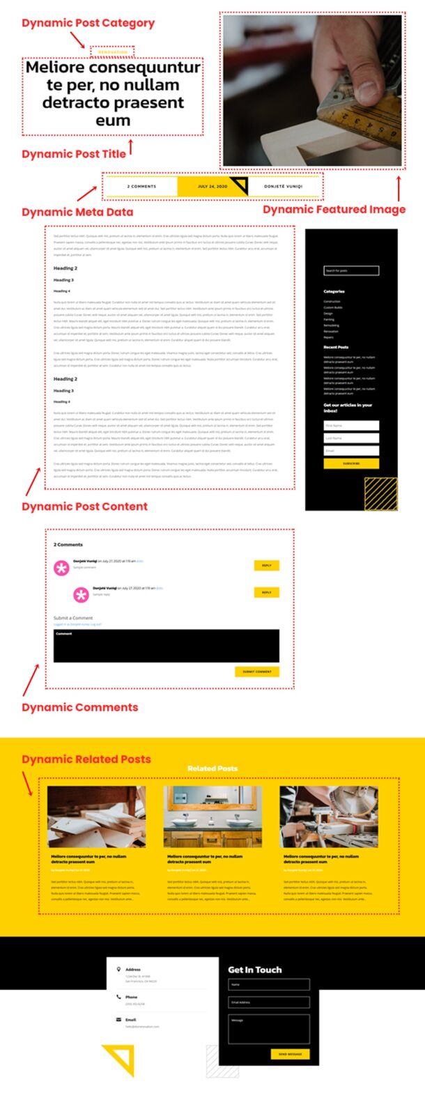 Download a FREE Blog Post Template for Divi's Renovation Layout Pack