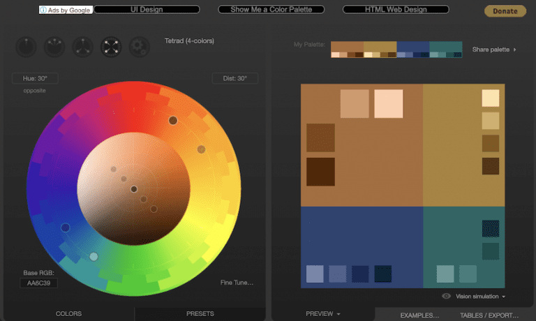 Using Paletton to Help Choose Your WordPress Website's Color Palette