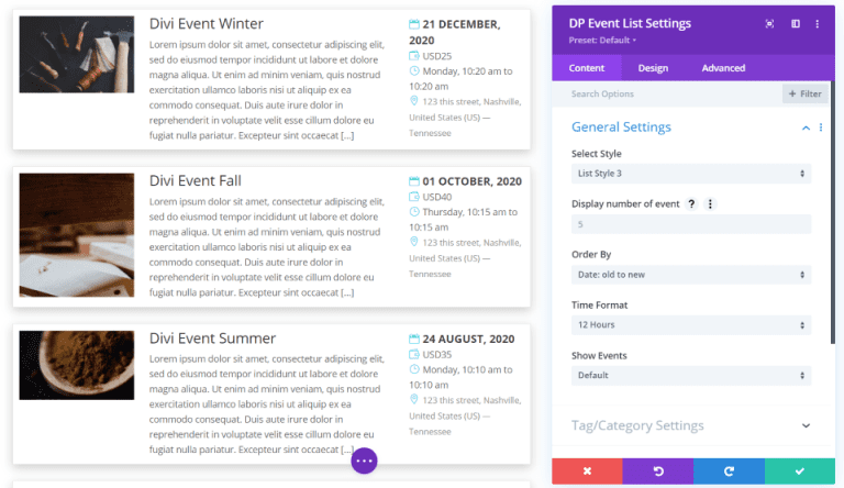 Divi Plugin Highlight: Divi Event Manager