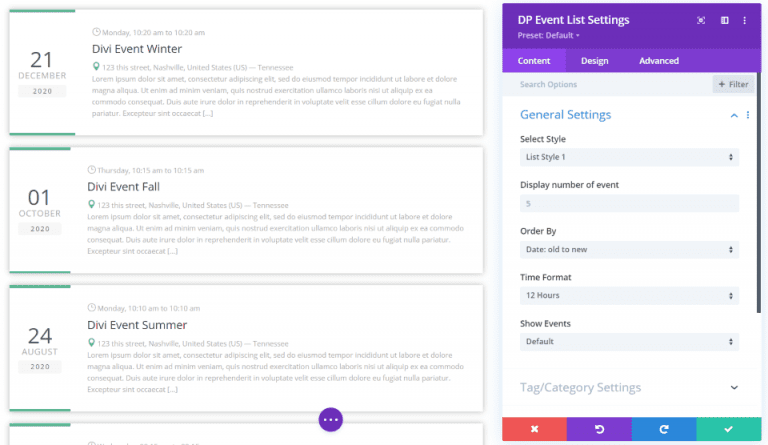 Divi Plugin Highlight: Divi Event Manager