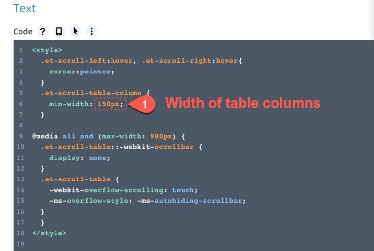 How to Create a Responsive Table with Horizontal Scroll in Divi ...