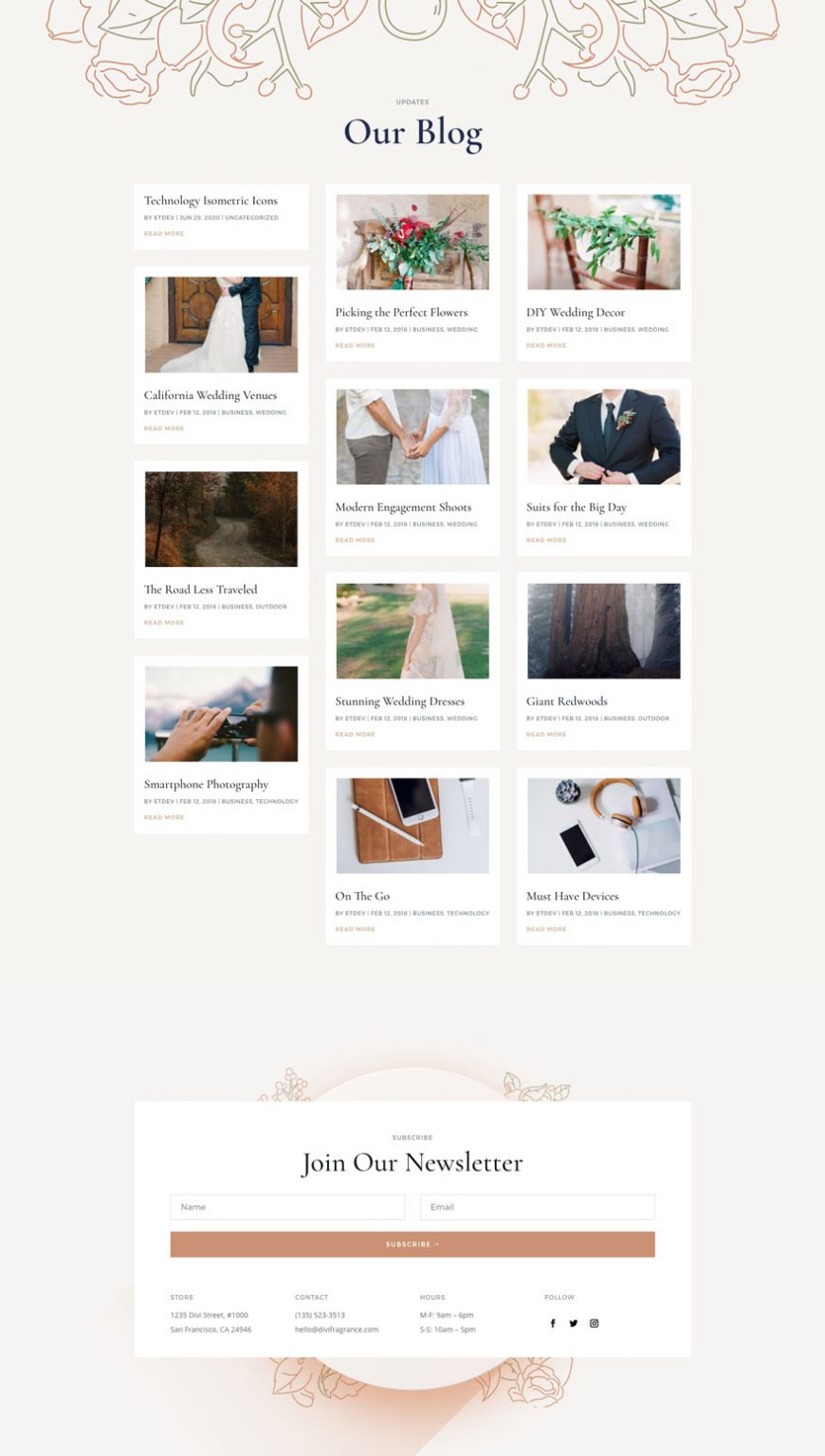 Get a FREE Perfumery Layout Pack for Divi