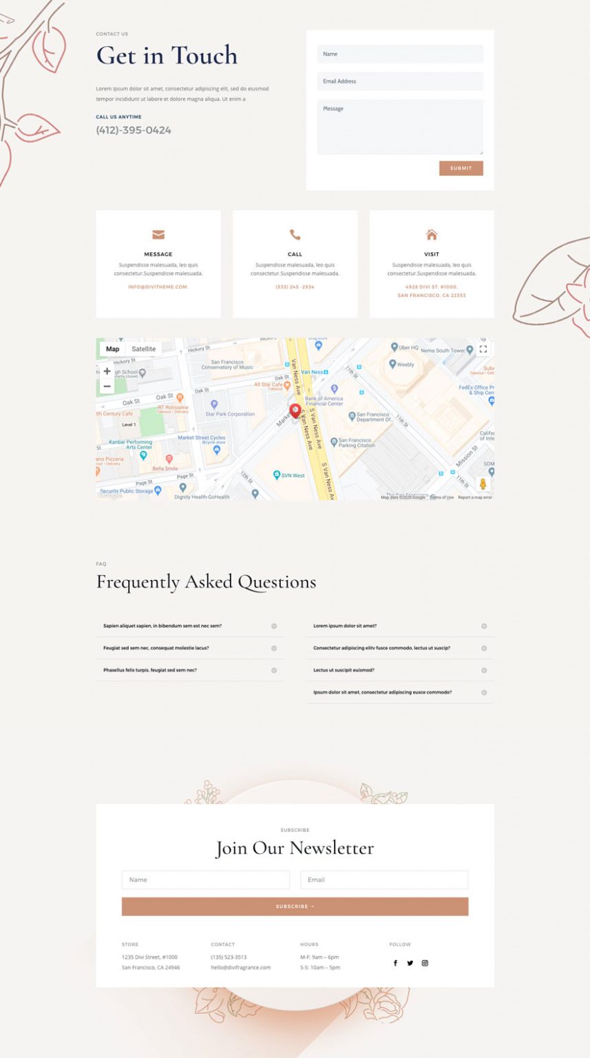 Get a FREE Perfumery Layout Pack for Divi