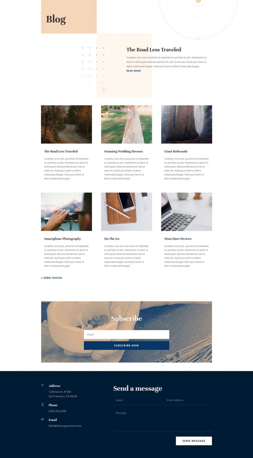 Get a FREE Acupuncture Layout Pack for Divi