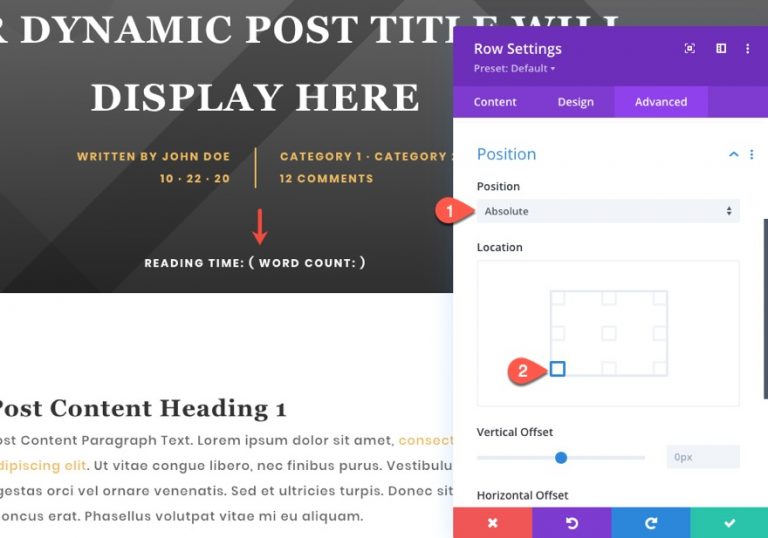 How to Display Post Estimated Reading Time and Word Count in Divi (with ...