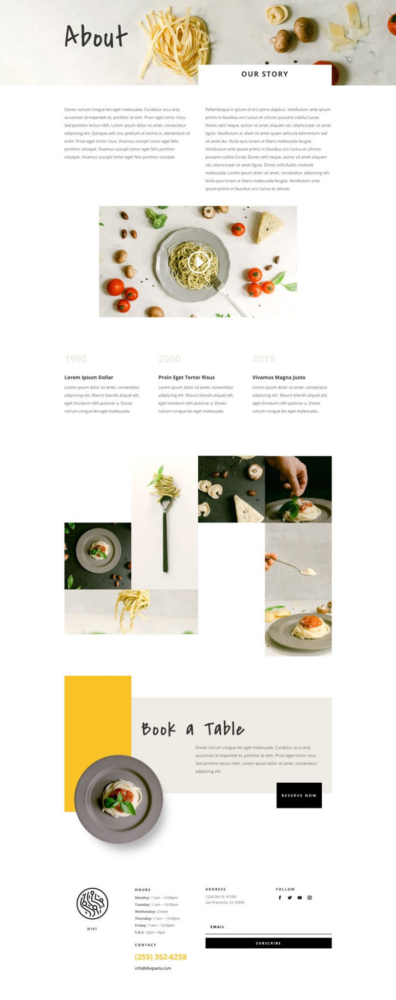 Get a FREE Italian Restaurant Layout Pack for Divi