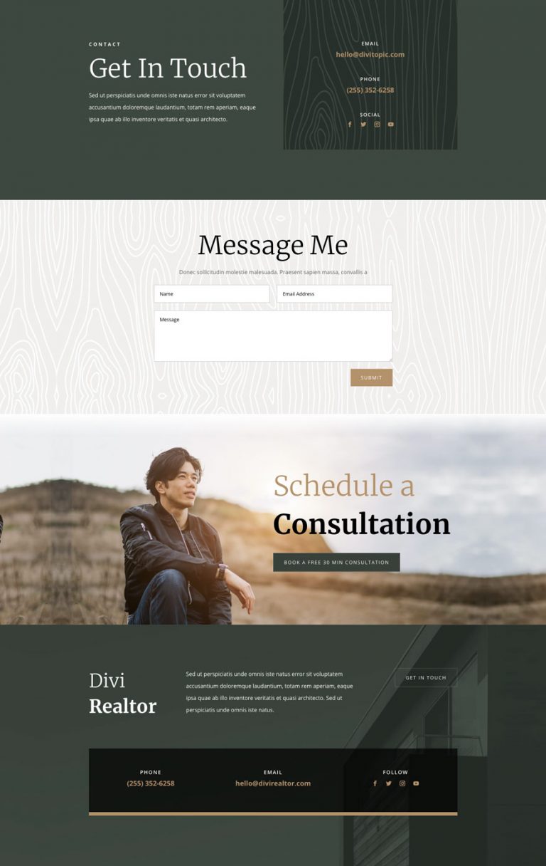 Get a FREE Realtor Layout Pack for Divi