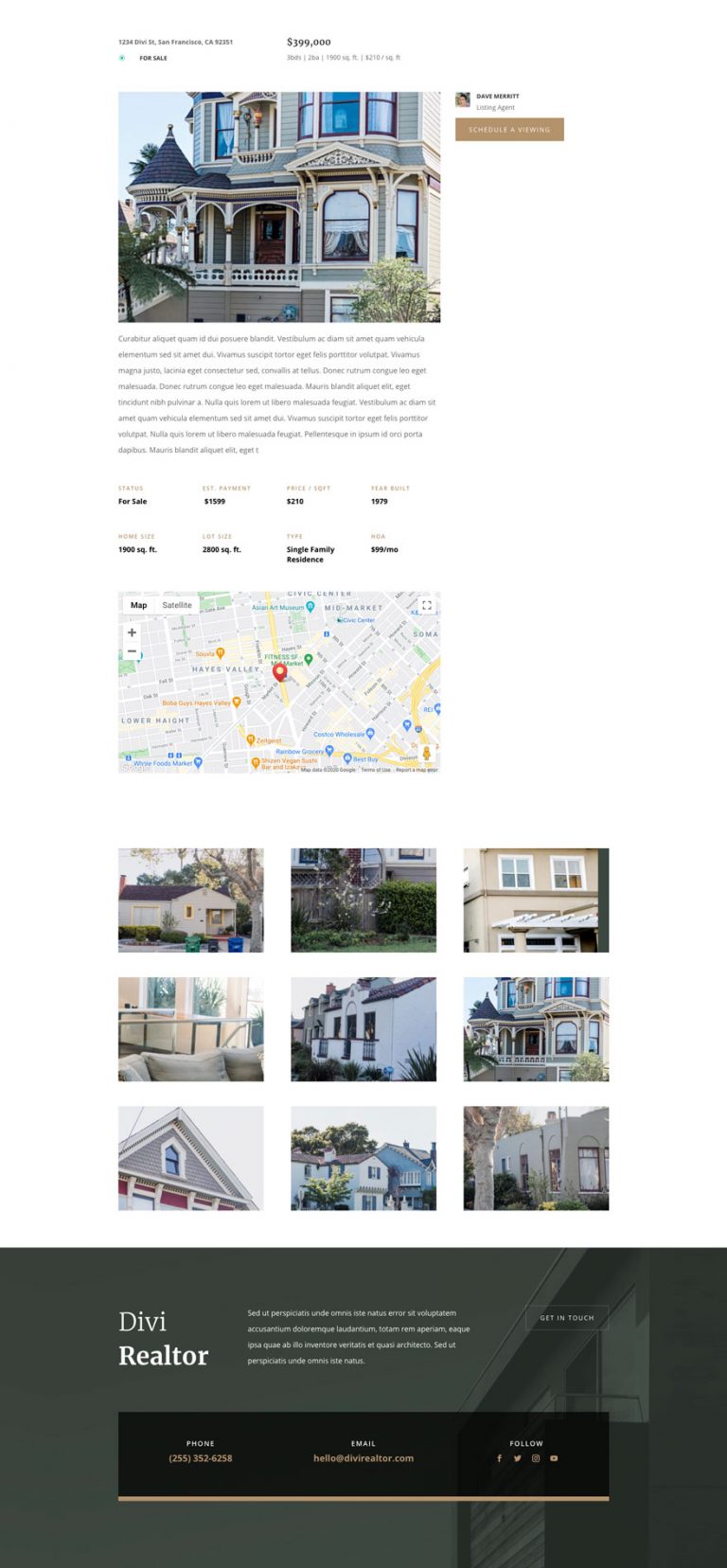Get a FREE Realtor Layout Pack for Divi