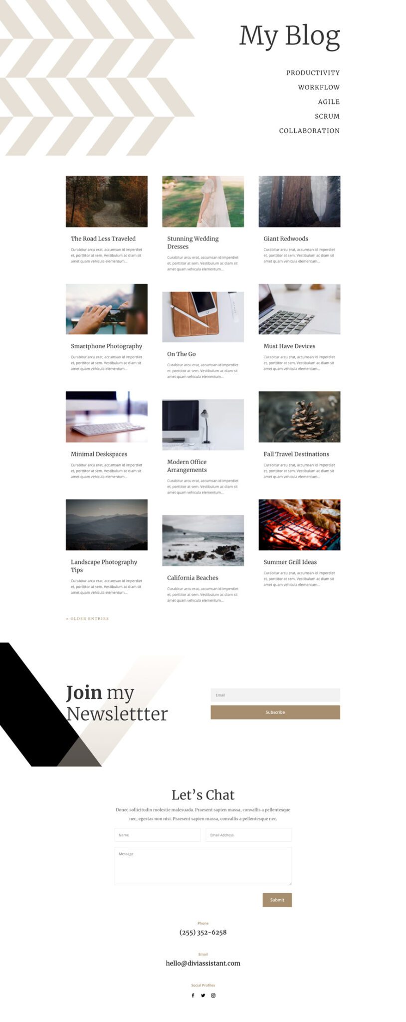 Get a FREE Virtual Assistant Layout Pack for Divi