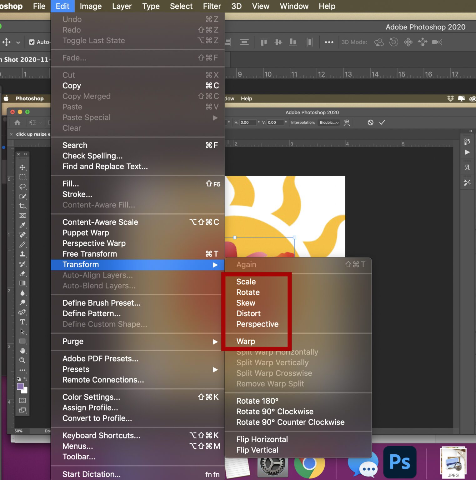 How to Scale, Transform, and Resize an Object in Photoshop