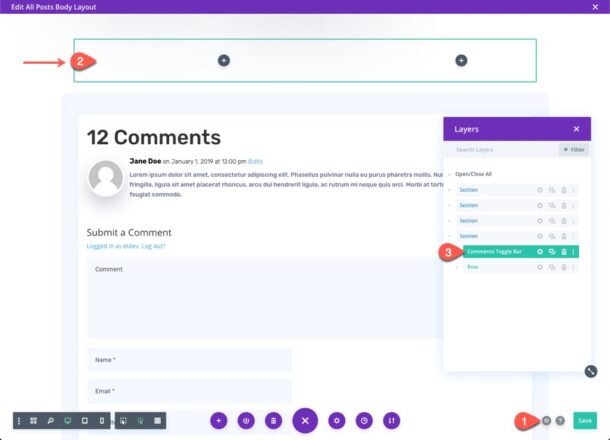 How to Create a Comments Toggle for Your Divi Blog Post Template