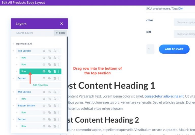 How to Build a Custom Sidebar with Sticky Columns for a Divi Product Page Template
