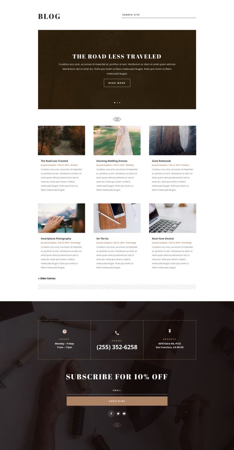 Get a FREE Shoe Repair Layout Pack for Divi
