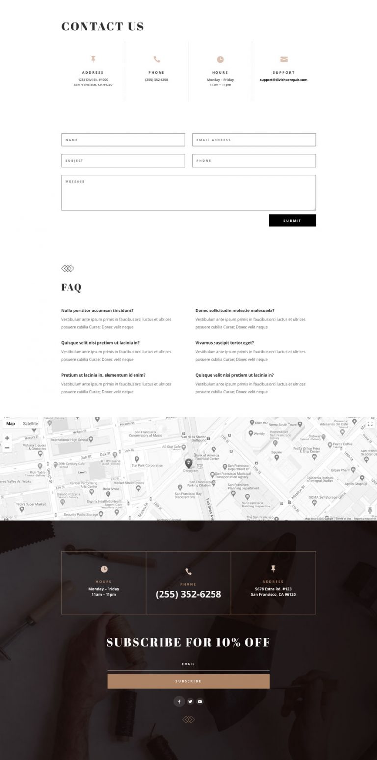 Get a FREE Shoe Repair Layout Pack for Divi