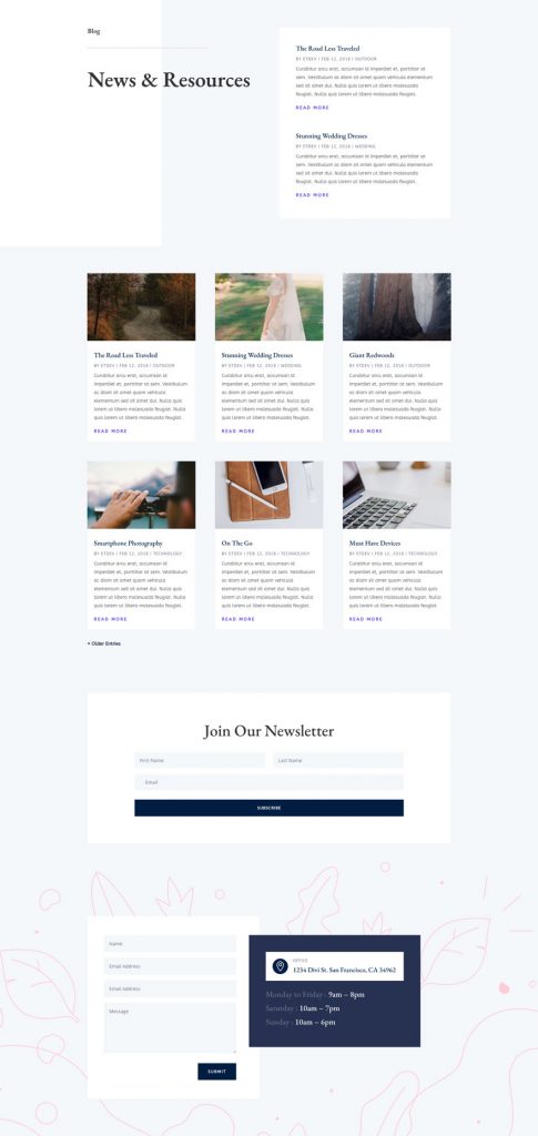 Get a FREE Women's Health Center Layout Pack for Divi
