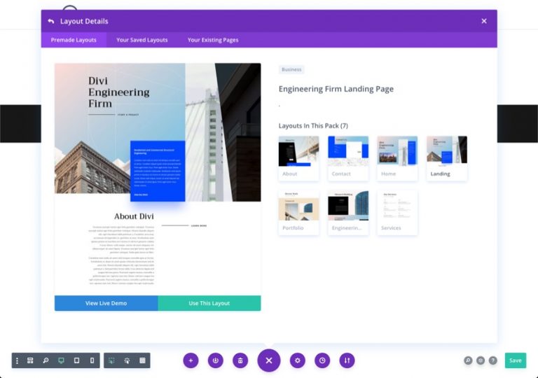 Get a FREE Engineering Firm Layout Pack for Divi