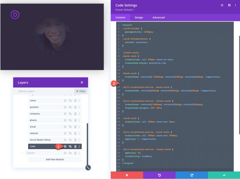 How to Design Business Cards with Flip Animation on Click to Showcase ...