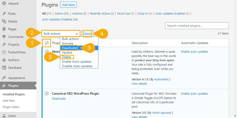 How To Disable Deactivate Wordpress Plugins 3 Methods
