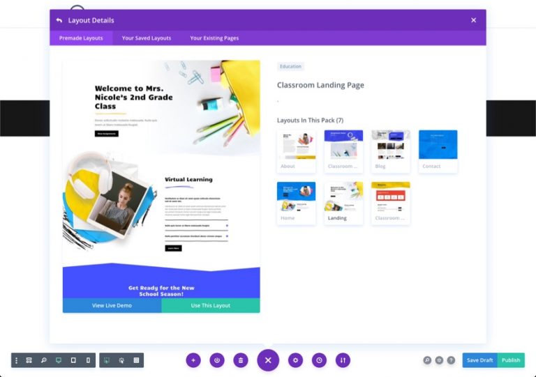 Get a FREE Classroom Layout Pack for Divi