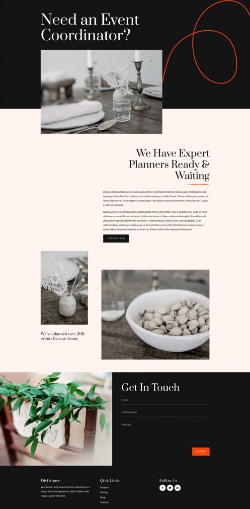 Get a FREE Event Venue Layout Pack for Divi