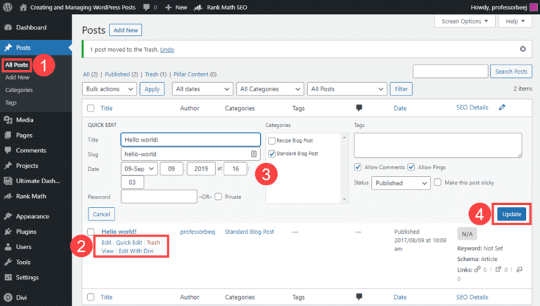 Wordpress Posts How To Create And Manage Them
