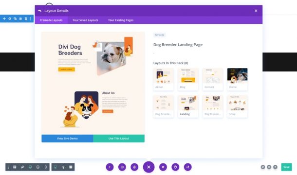 Get a FREE Dog Breeder Layout Pack for Divi