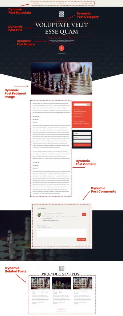 Download a FREE Blog Post Template for Divi's Chess Club Layout Pack