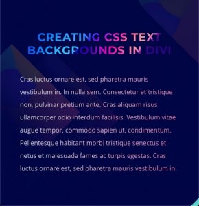 How to Design CSS Text Backgrounds in Divi Using background-clip