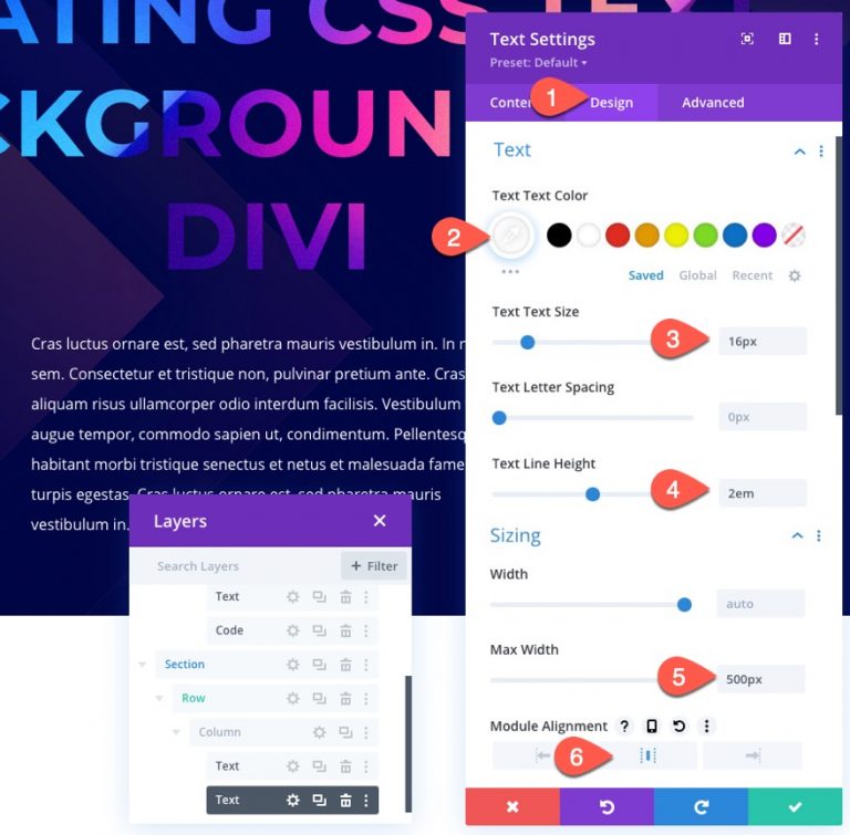 How to Design CSS Text Backgrounds in Divi Using background-clip
