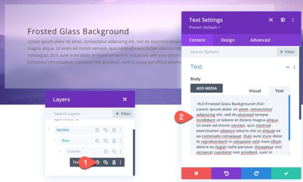 How to Create a Frosted Glass Background Design in Divi