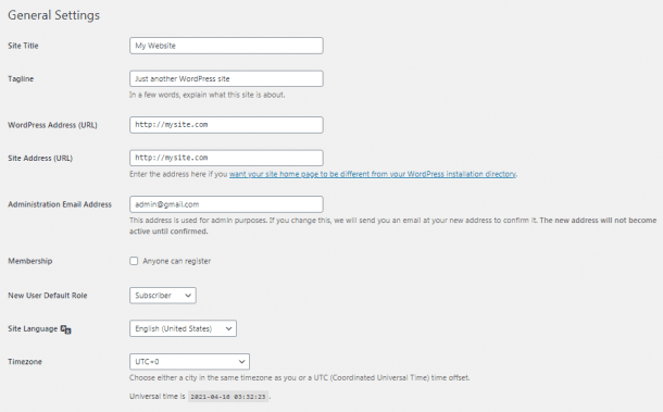 How To Configure Your Wordpress General Settings