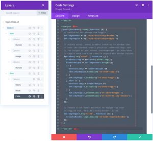 How to Create a Toggle Tab for a Sticky Header in Divi