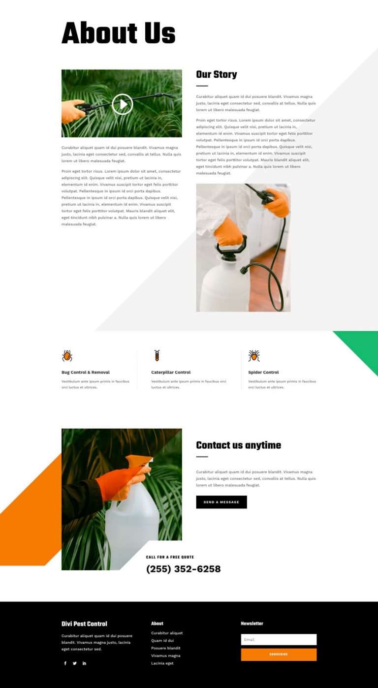 Get a FREE Pest Control Layout Pack for Divi