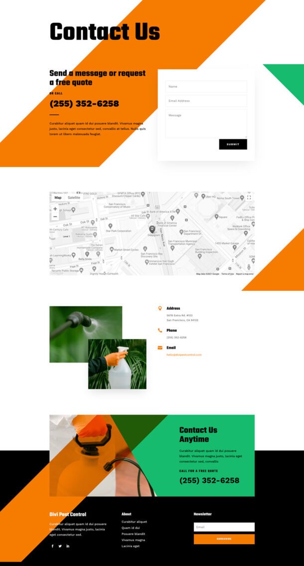 Get a FREE Pest Control Layout Pack for Divi