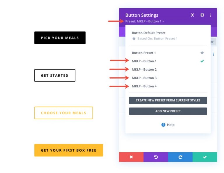 Download a FREE Global Presets Style Guide for Divi's Meal Kit Layout Pack