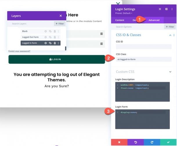 How to Create a Popup Login Form with Login/Logout Buttons in Divi ...
