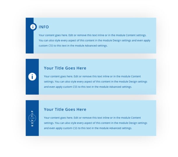 How to Create Styled Content Boxes in Divi for Tips, Info, Warnings ...
