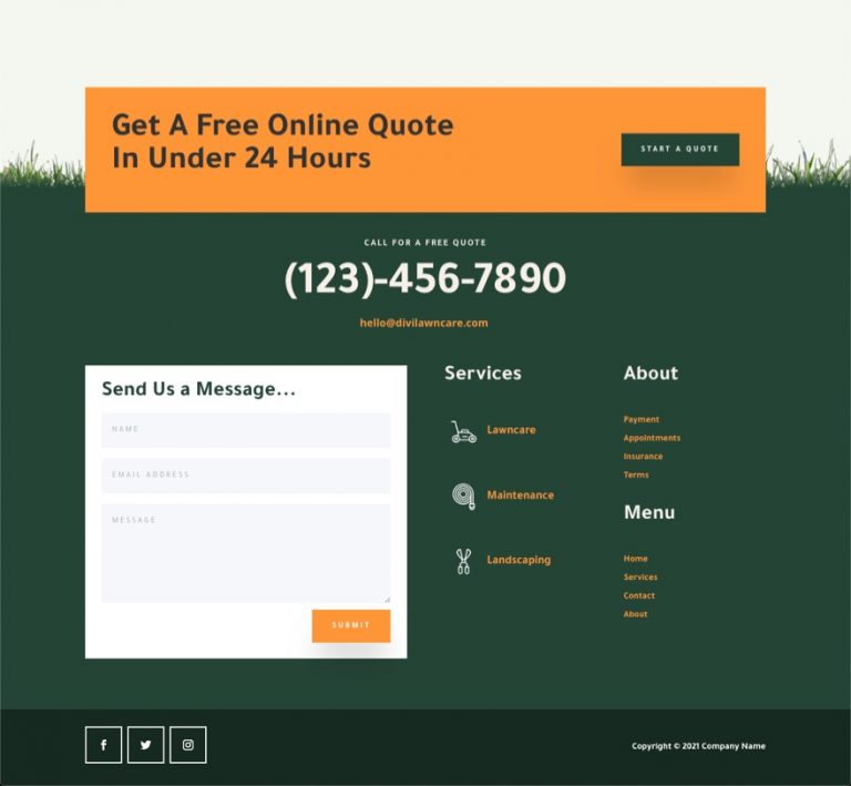 Download a FREE Header and Footer Template for Divi's Landscape ...