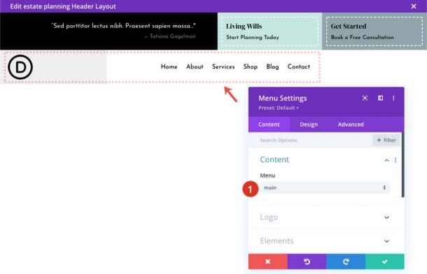 Download a FREE Header and Footer Template for Divi's Estate Planning ...