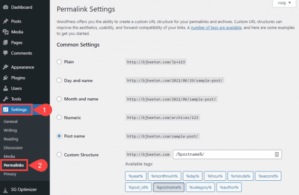 How to Configure your WordPress Permalink Settings