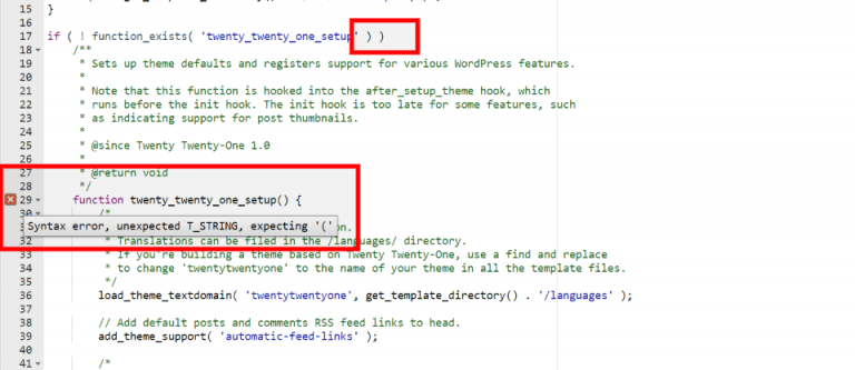 How To Fix The Parse Error Syntax Error Unexpected In Wordpress