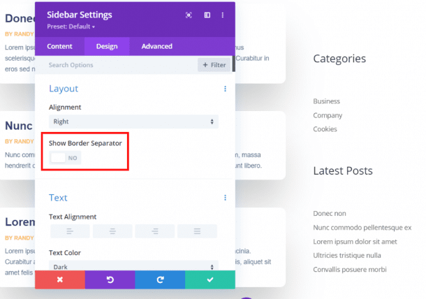 How to Remove the Divi Sidebar Border