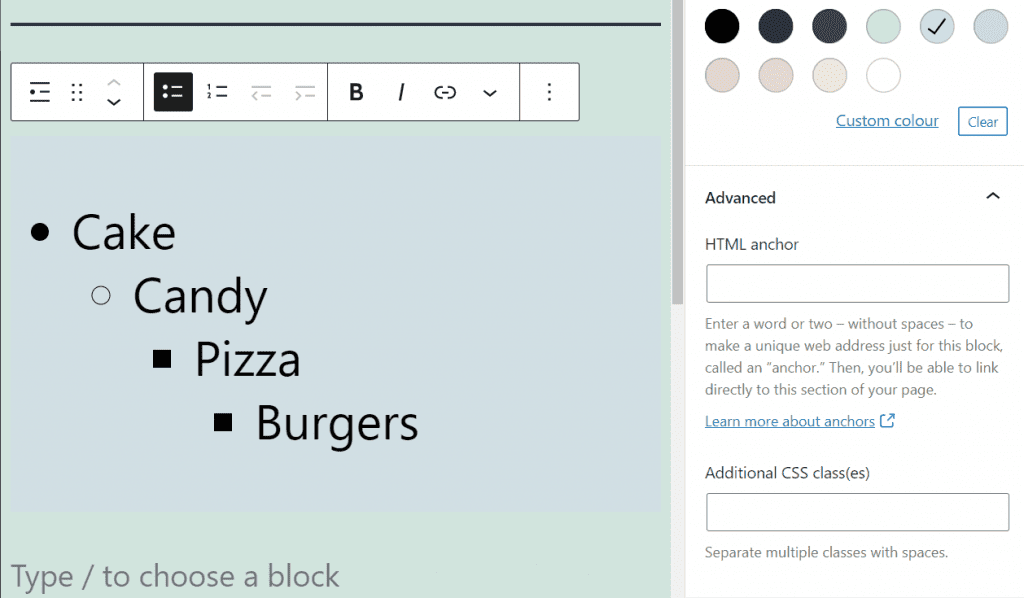 How to Use the WordPress List Block
