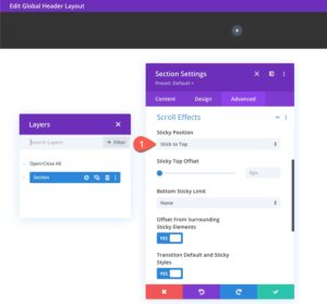 How to add CSS Backdrop Filter Effects to a Sticky Header in Divi