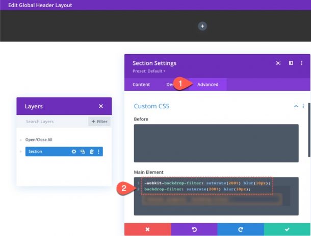 How To Add Css Backdrop Filter Effects To A Sticky Header In Divi